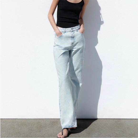 Zara | Jeans | Zara High Rise Straight Leg Jeans | Poshmark